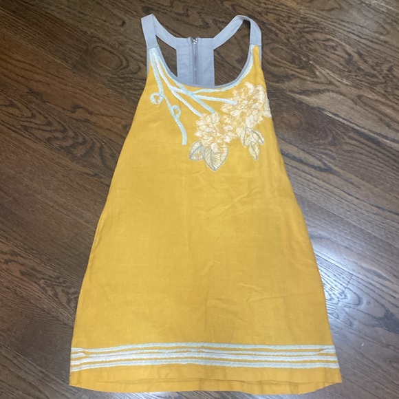 Lulumari | Dresses | Light Mustard Yellow And Gray T Back Dress | Poshmark